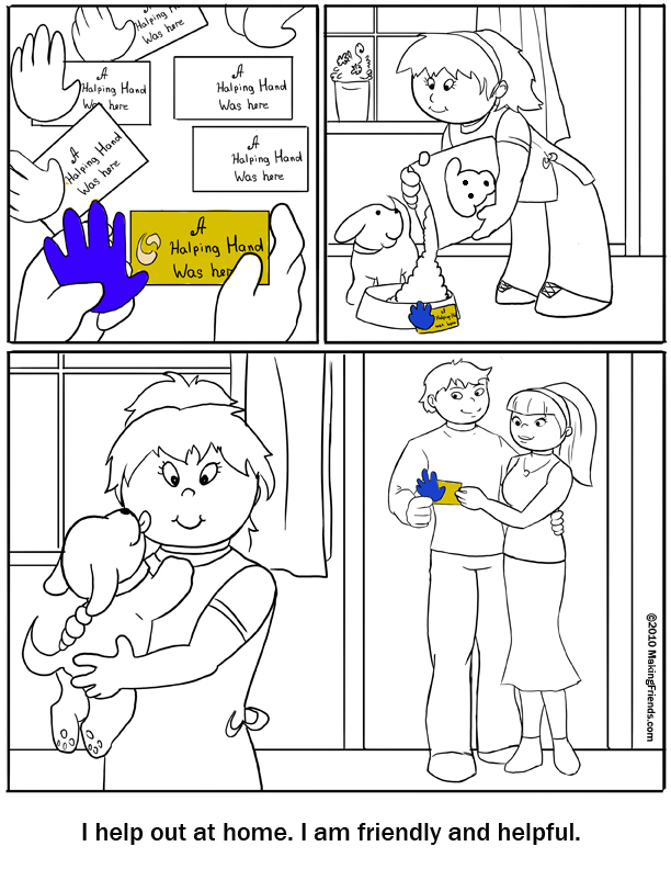 Coloring Page | Friendly and Helpful - MakingFriends