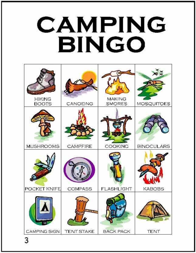 Camping Bingo - MakingFriends