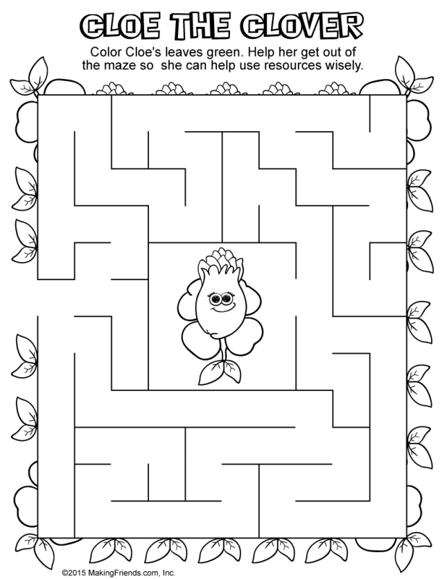 Daisy Flower Maze Pages - MakingFriends