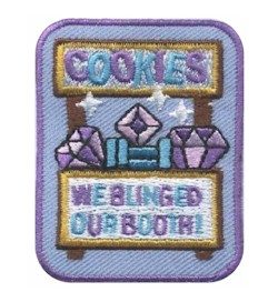 We Blinged our Cookie Booth Patch - MakingFriends