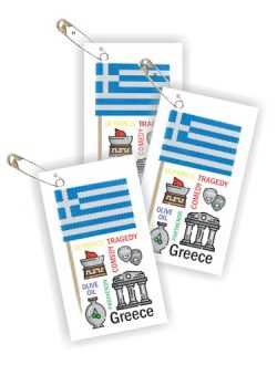 Greece Toothpick Flag Friendship Swap Kit - MakingFriends