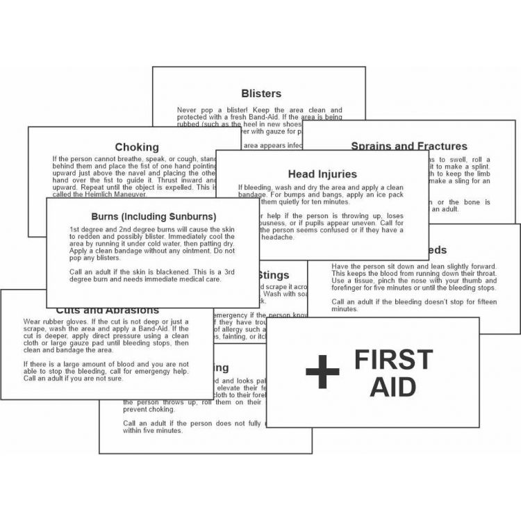 Printable First Aid Cards - MakingFriends