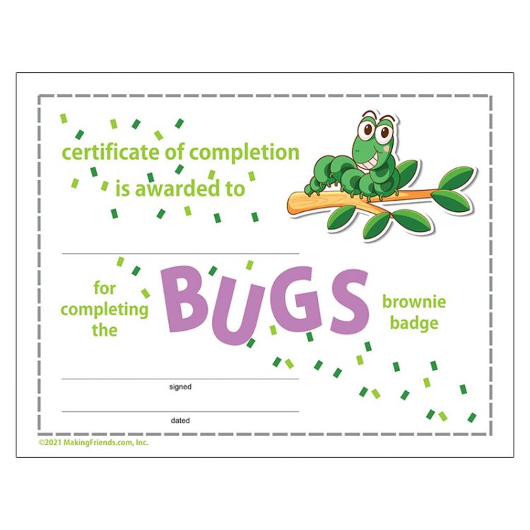 Brownie Bugs Badge Certificate - Included Free with Download Purchase ...