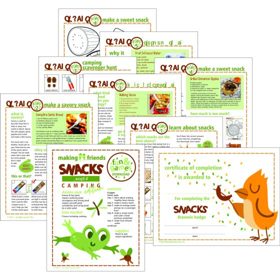 Snacks Badge Download for Brownies - Camping Version - MakingFriends