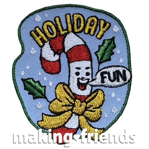 Holiday Fun Patch with Candy Cane - MakingFriends